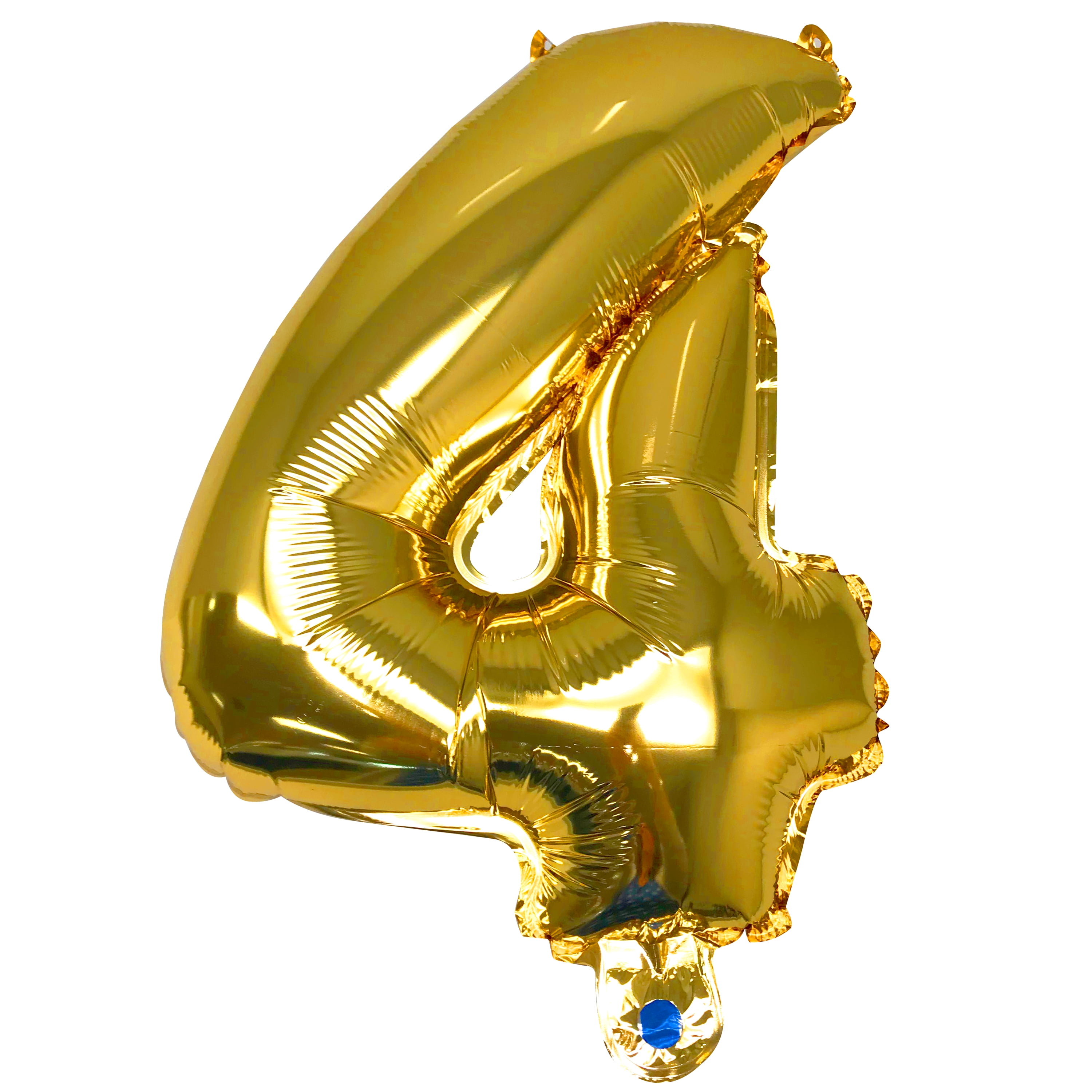 Ways to Celebrate Air-Filled Balloon, Number 4, Golden, 16 inches, 1 ...