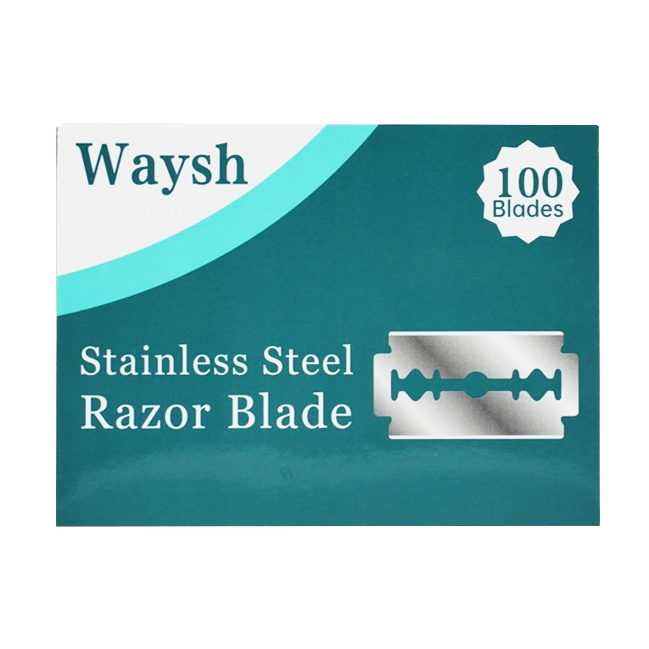 Waysh 100 Count Stainless Steel Double Edge Razor Blades for Barber ...