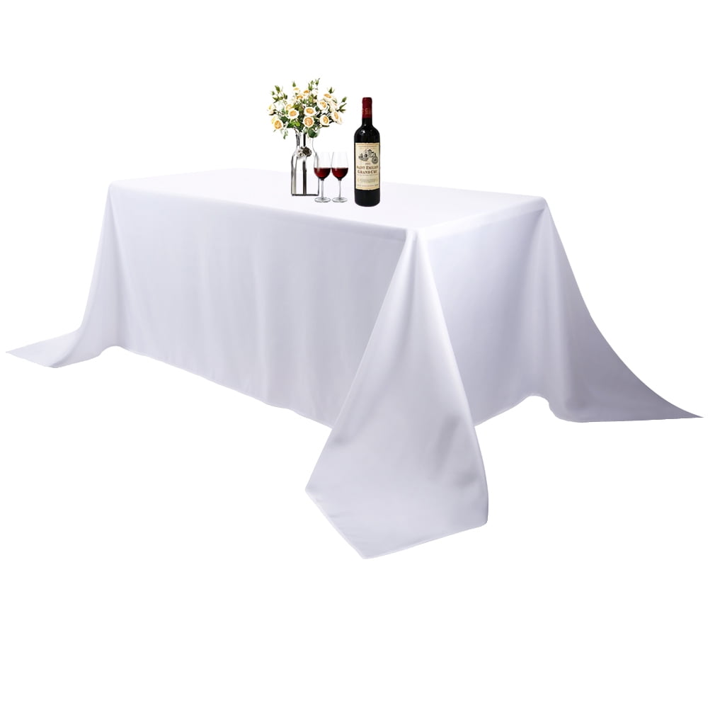 Waysle Rectangle Tablecloth - 90 x 156 Inch - White Rectangular Table ...