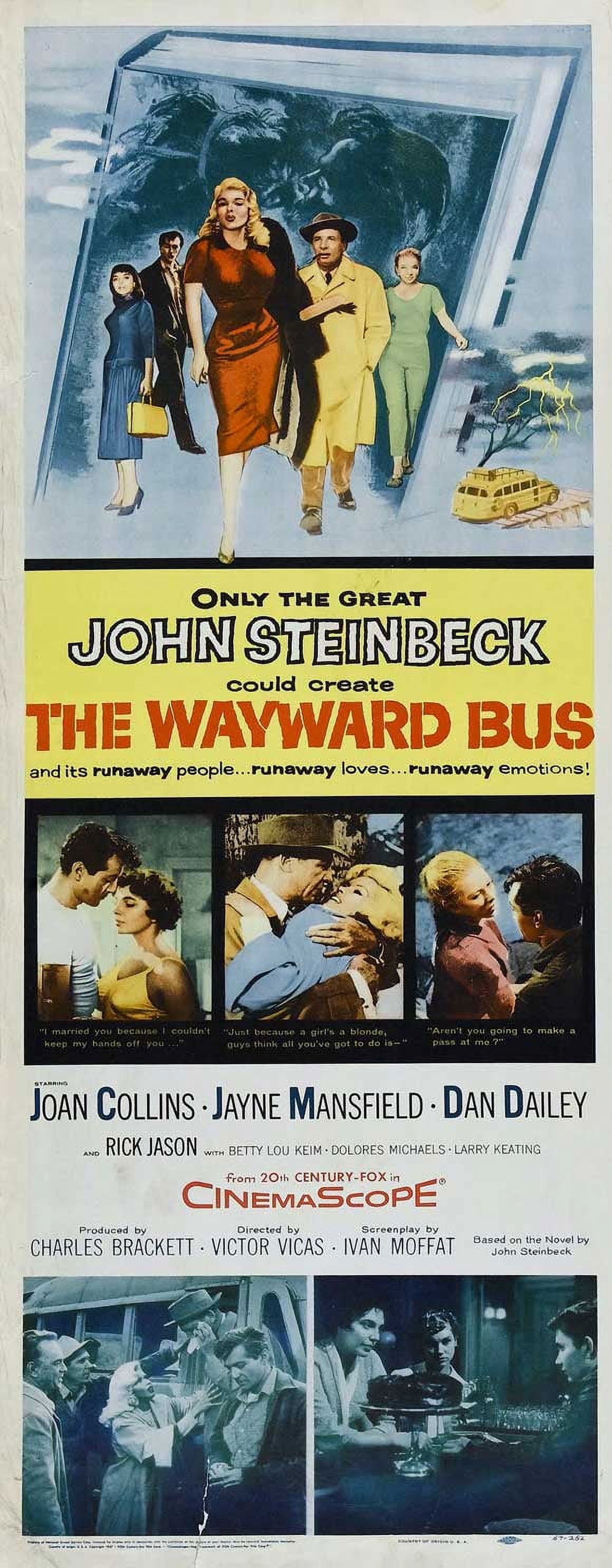 Wayward Bus - movie POSTER (Insert Style A) (14" x 36") (1957 ...