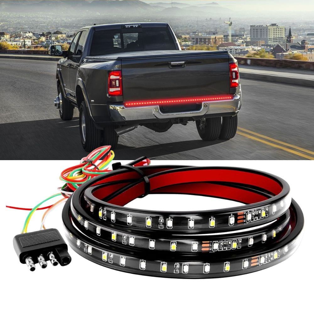 Waywe 60" Truck Tailgate Light Bar 5 Function 108 LED Single Row Strip Universal for Pickup with ...