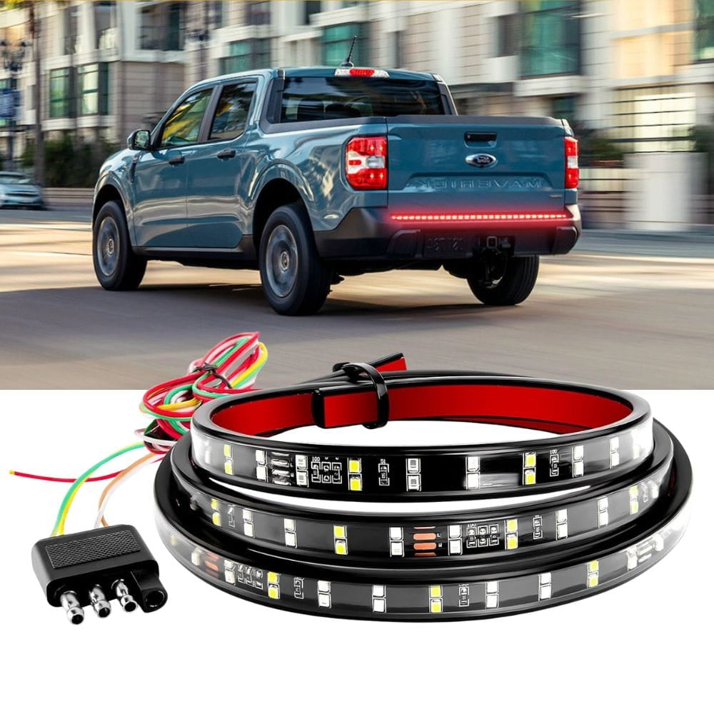 Waywe 60" Truck Tailgate Light Bar 5 Function 264 LED Strip Double Row ...