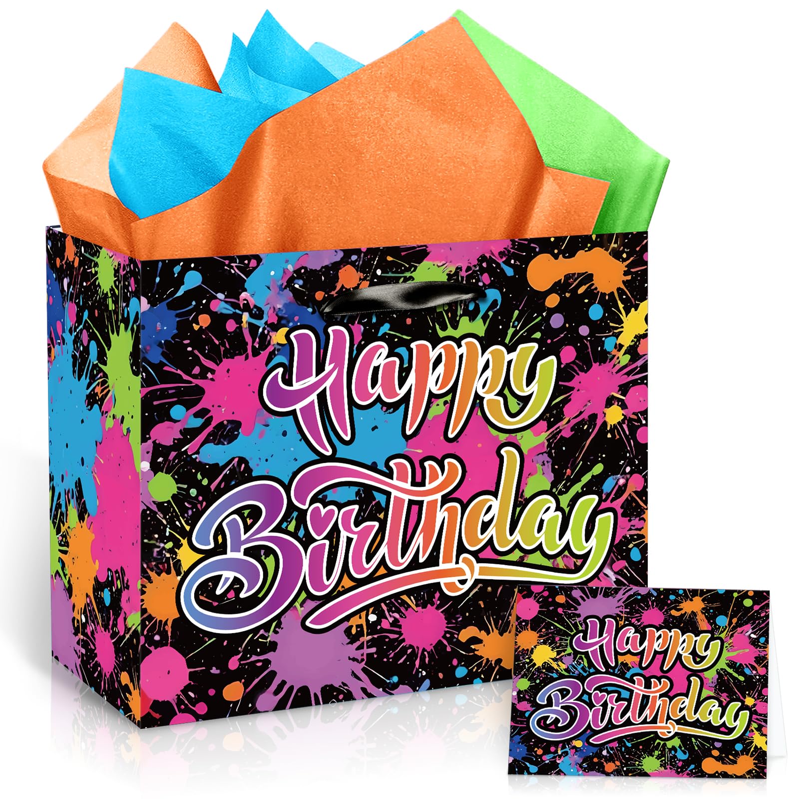 Wayyogh Neon Glow Party MSF2 Favor Gift Bags for Large Neon Colorful ...