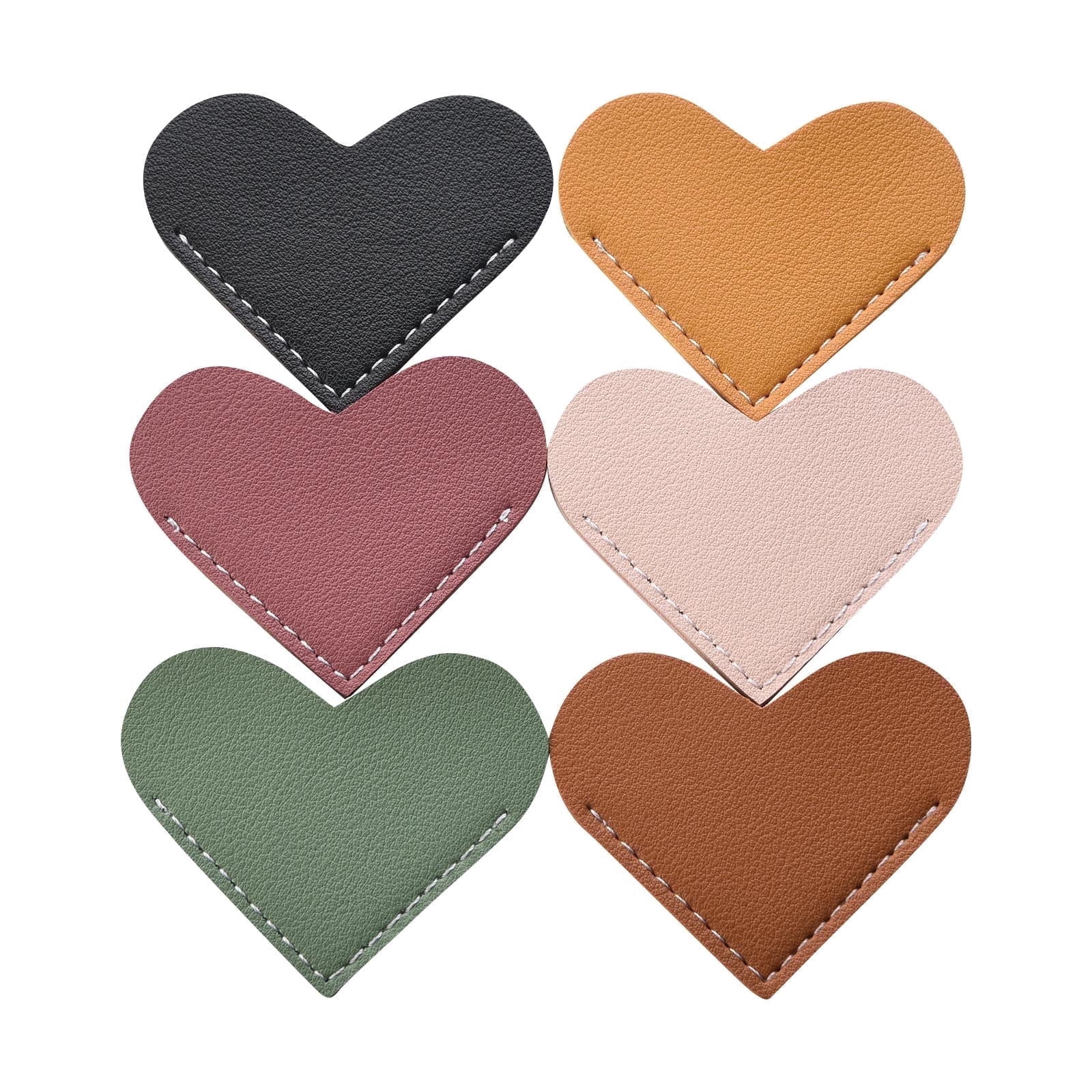 Leather Heart Bookmark with Book Accessories, 6 Pieces - Walmart.com