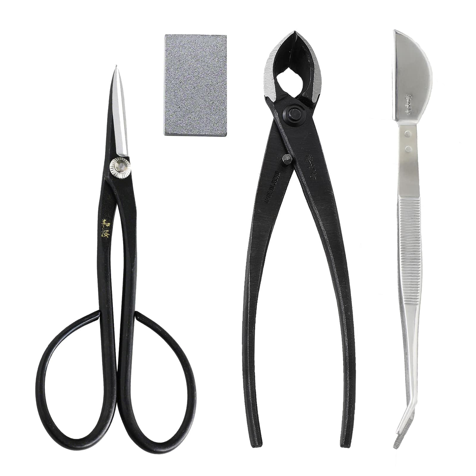 Wazakura 4PCS Bonsai Essential Tool Kit Made in Japan, Yasugi Steel Satsuki Bonsai Scissors ...