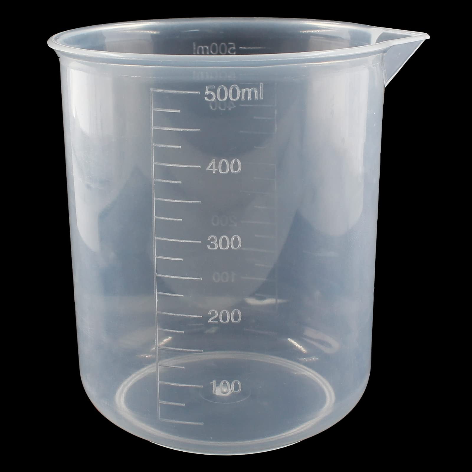 Waziaqoc 500ml/17.1oz Plastic Graduated Beaker (1 Pack), Transparent PP ...