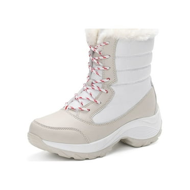 Wazshop Womens Mid-Calf Warm Snow Boots Waterproof Outdoor Non-Slip Winter Shoes Size 4.5-10 ...