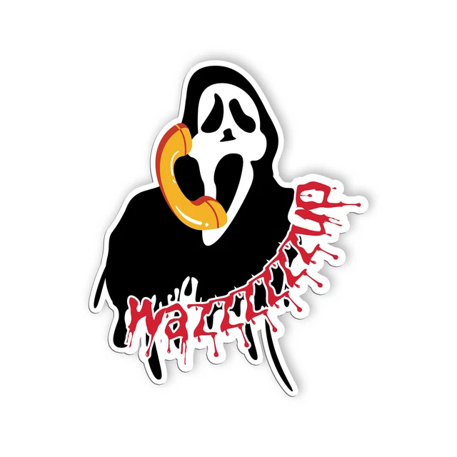 Wazzzzup Ghostface Screaming Stickers Horror Halloween Stickers Phone ...