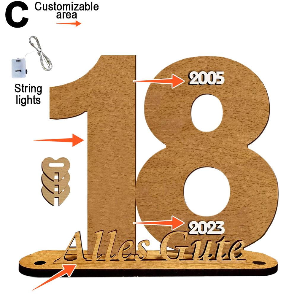 Wbxfbo Personalized Numbered Gift,Wooden Custom Any Number ...