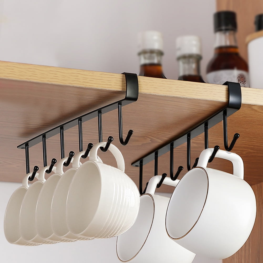 Wchiuoe Multifunction Kitchen Storage Rack Cupboard Shelf Hanging Hook ...