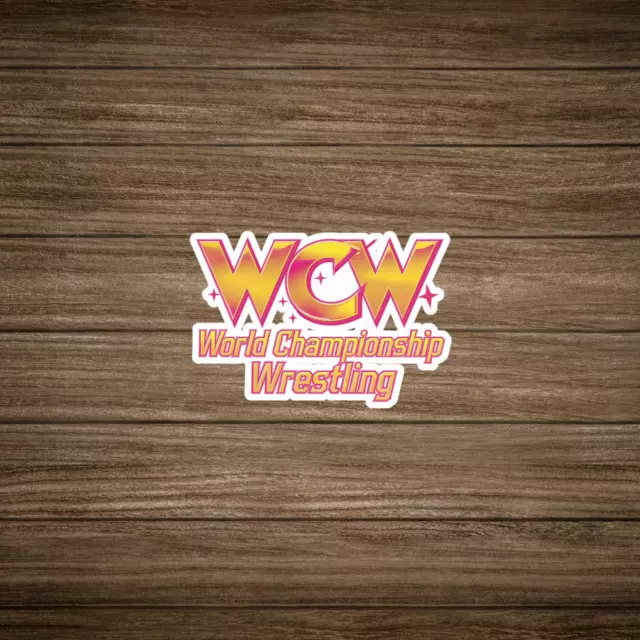Wcw World Championship Wrestling Retro Logo Sticker - Wrestling Fan ...