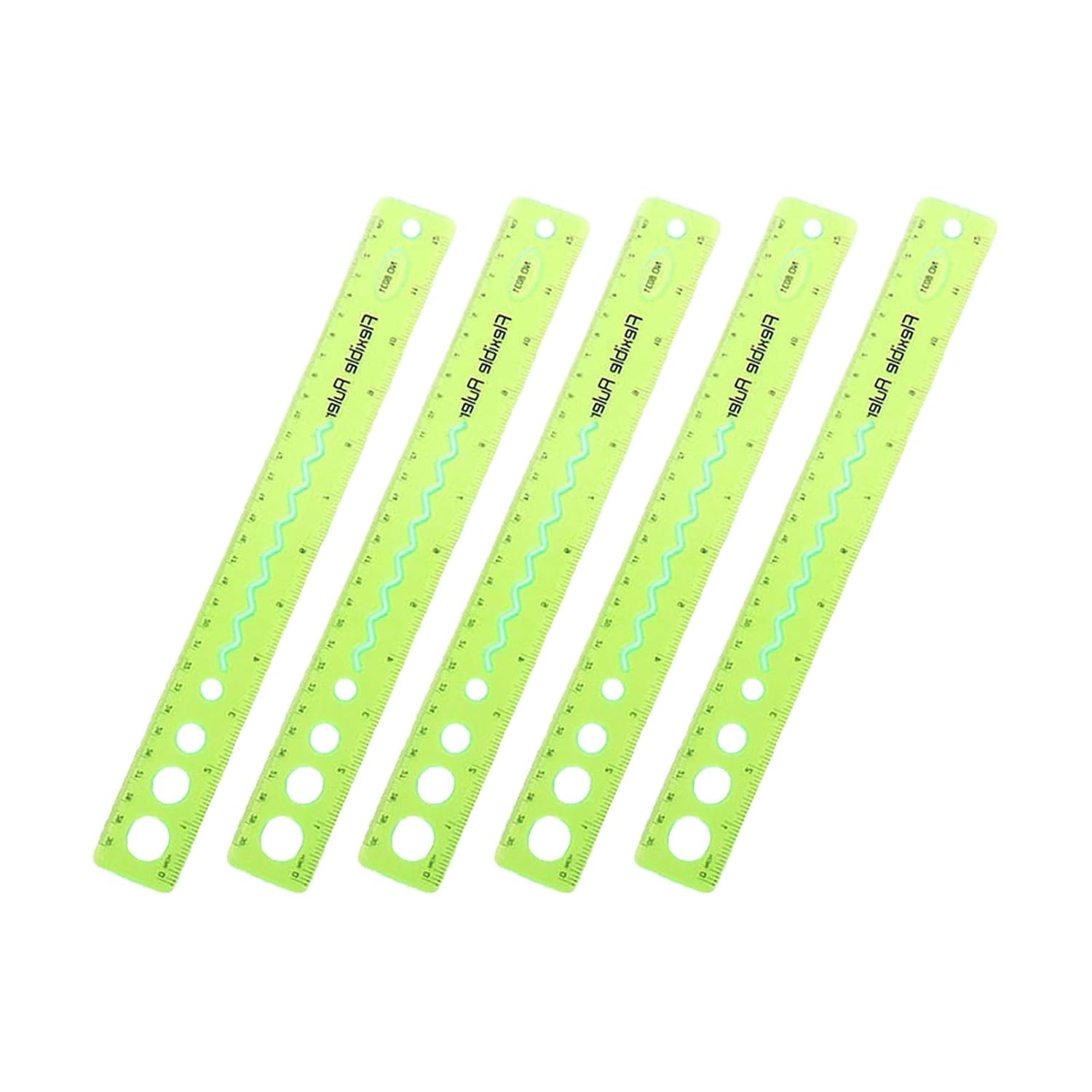 Wcxeane 12 Inch Flexible Rubber Rulers, Soft Bendable Plastic ...