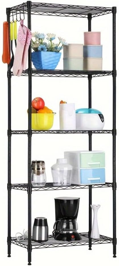 Wcxeane Display Rack,Heavy Duty Storage Shelf,5-Layer Metal Shelf ...