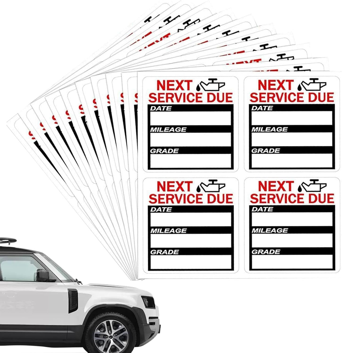 Wcxeane Oil Stickers - Service Reminder Labels | 40 2x2 Inch Oil ...