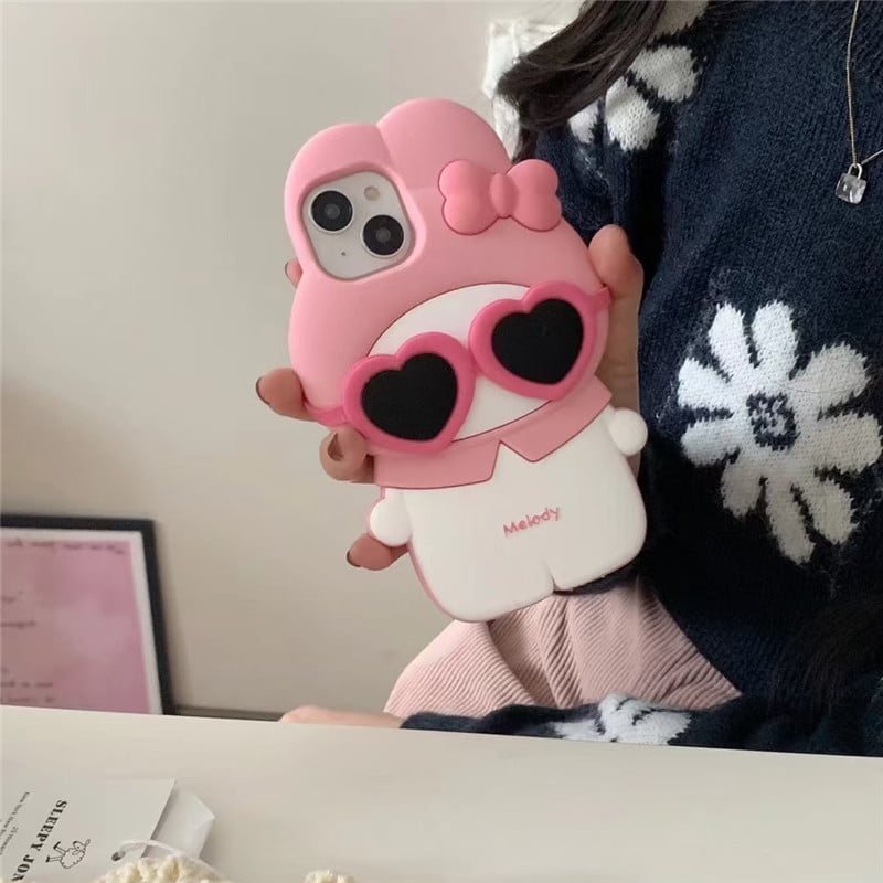Wdaidj My Melody Kuromi 3D soft silicone phone case for iPhone 15 14 13 ...