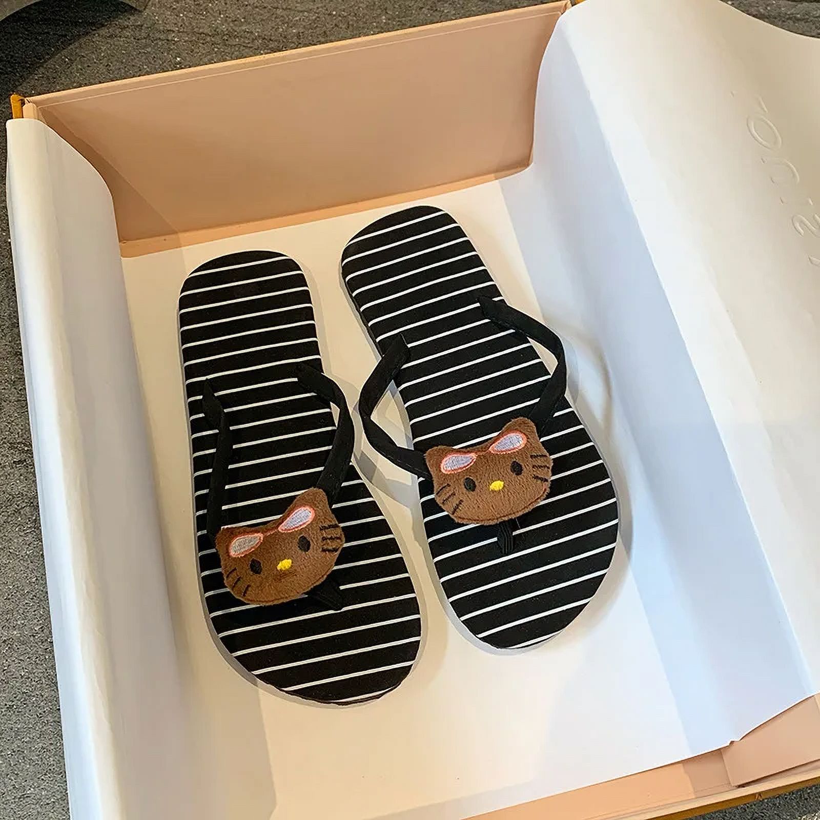 Wdaidj Sanrio Hello Kitty slippers anime summer Women flip-flops house ...