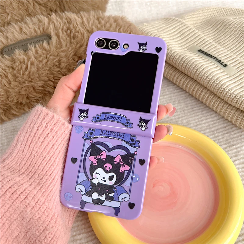 Wdaidj cute cartoon Kuromi with pendant phone case for Samsung Galaxy Z ...
