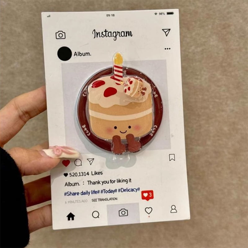 Wdaidj cute funny cake rotation for MagSafe magnetic phone griptok grip ...