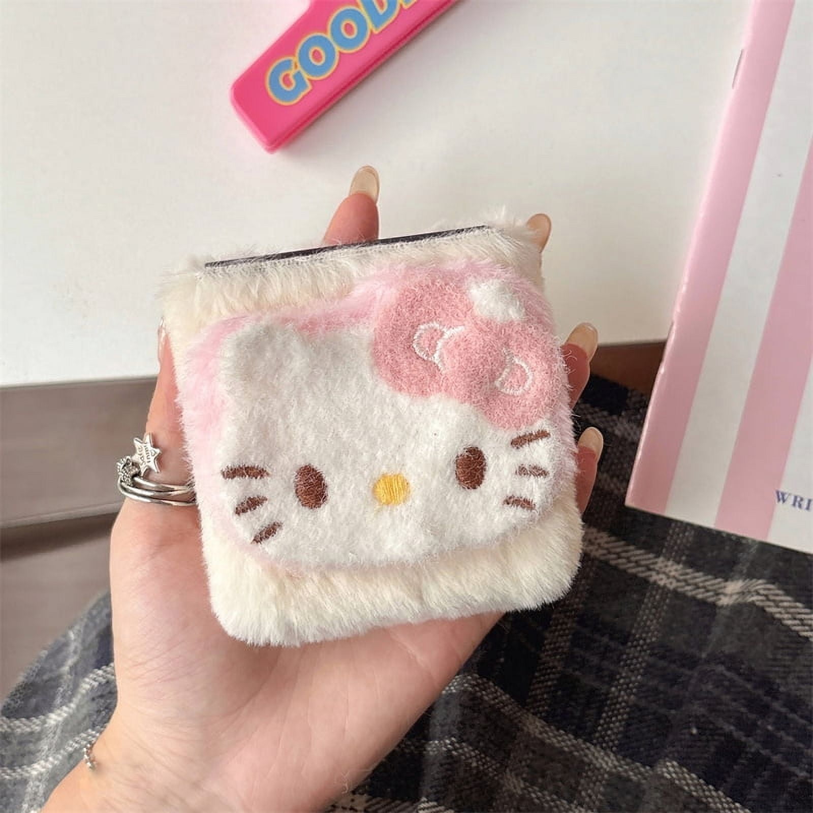 Wdaidj for Samsung Galaxy Z flip fold 3 4 5 6 plush embroidered cartoon ...