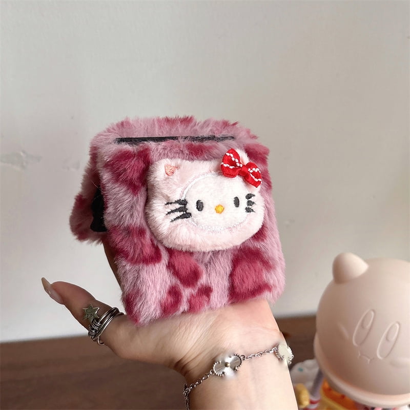 Wdaidj for Samsung Galaxy Z flip fold 3 4 5 6 plush embroidered cartoon ...
