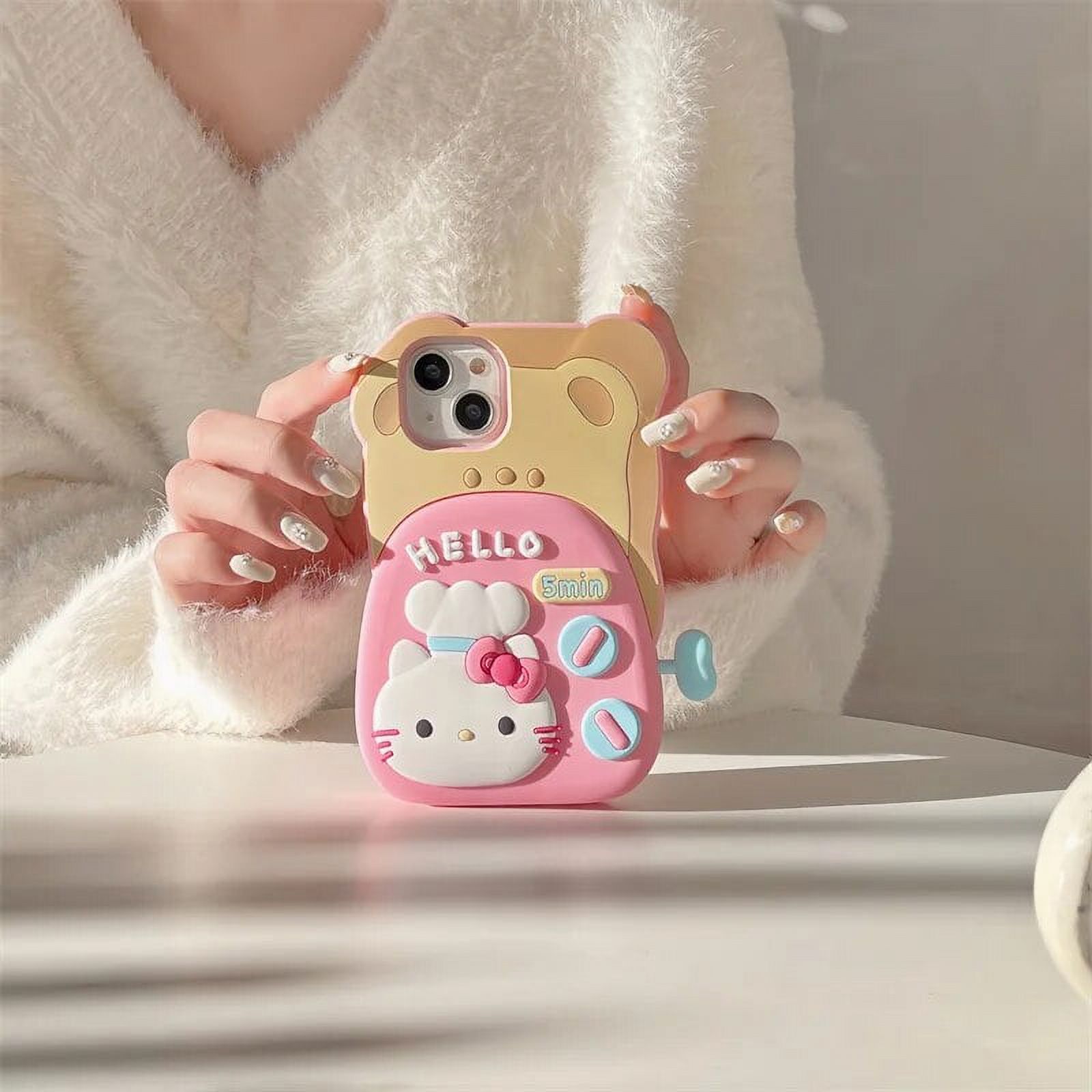 Wdaidj original Lil' Hello Kitty with lanyard phone cases for iPhone 15 ...