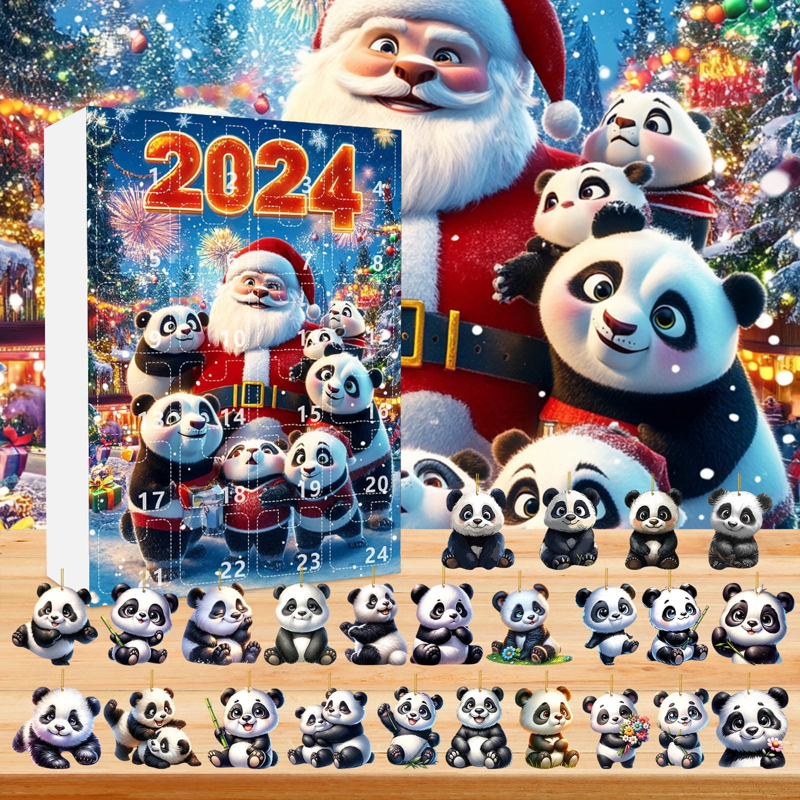 Wddbbeixxx Christmas Home 2024 Christmas Holiday Advent Calendar Advent Calendar Collection 2D ...