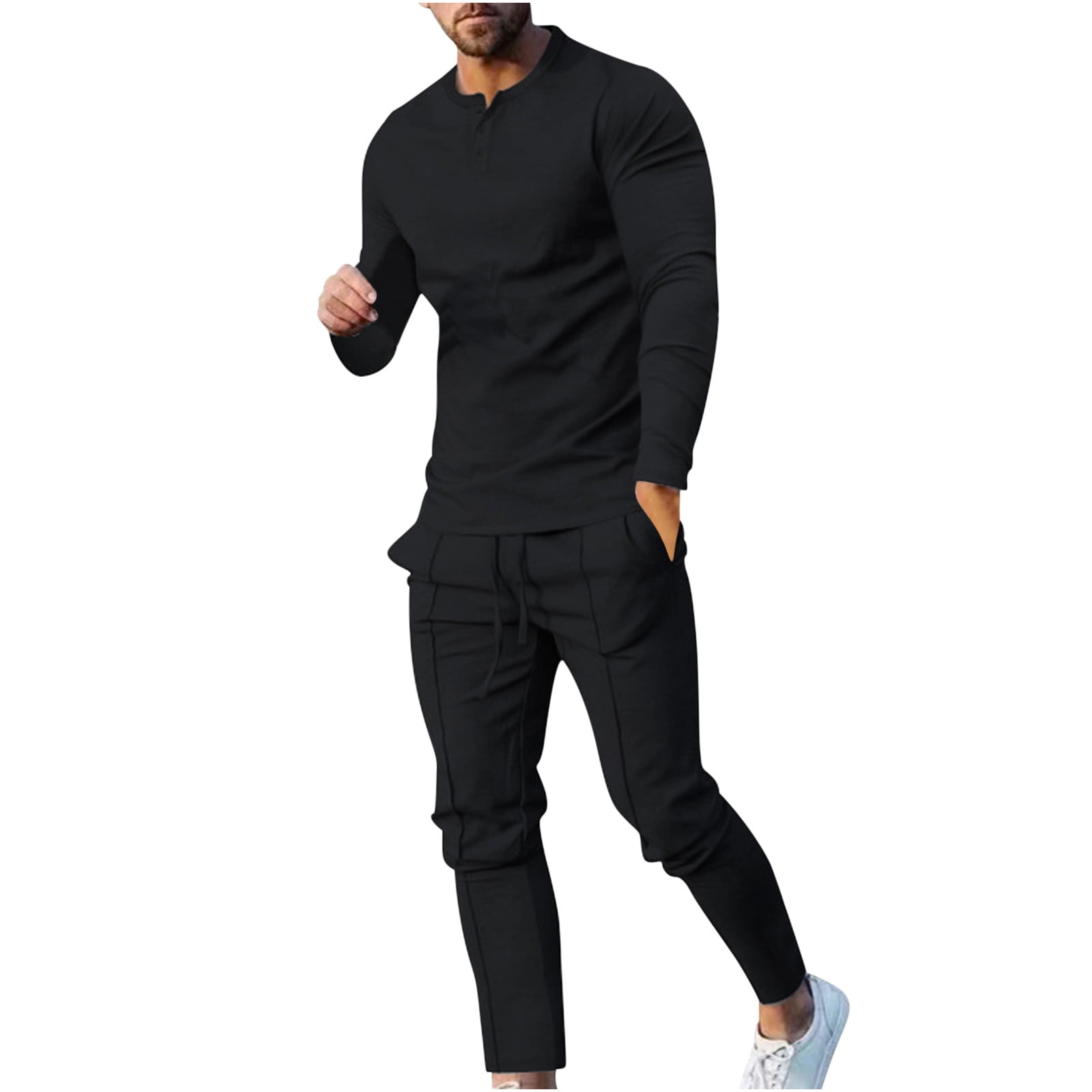 Wdfiry Men's 2 Piece Tracksuits Fashion Casual Athletic Jogging Outfits ...