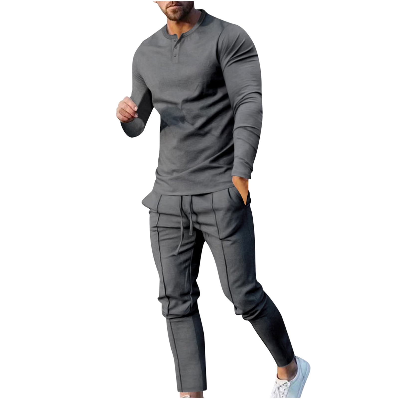 Wdfiry Men's 2 Piece Tracksuits Fashion Casual Athletic Jogging Outfits ...