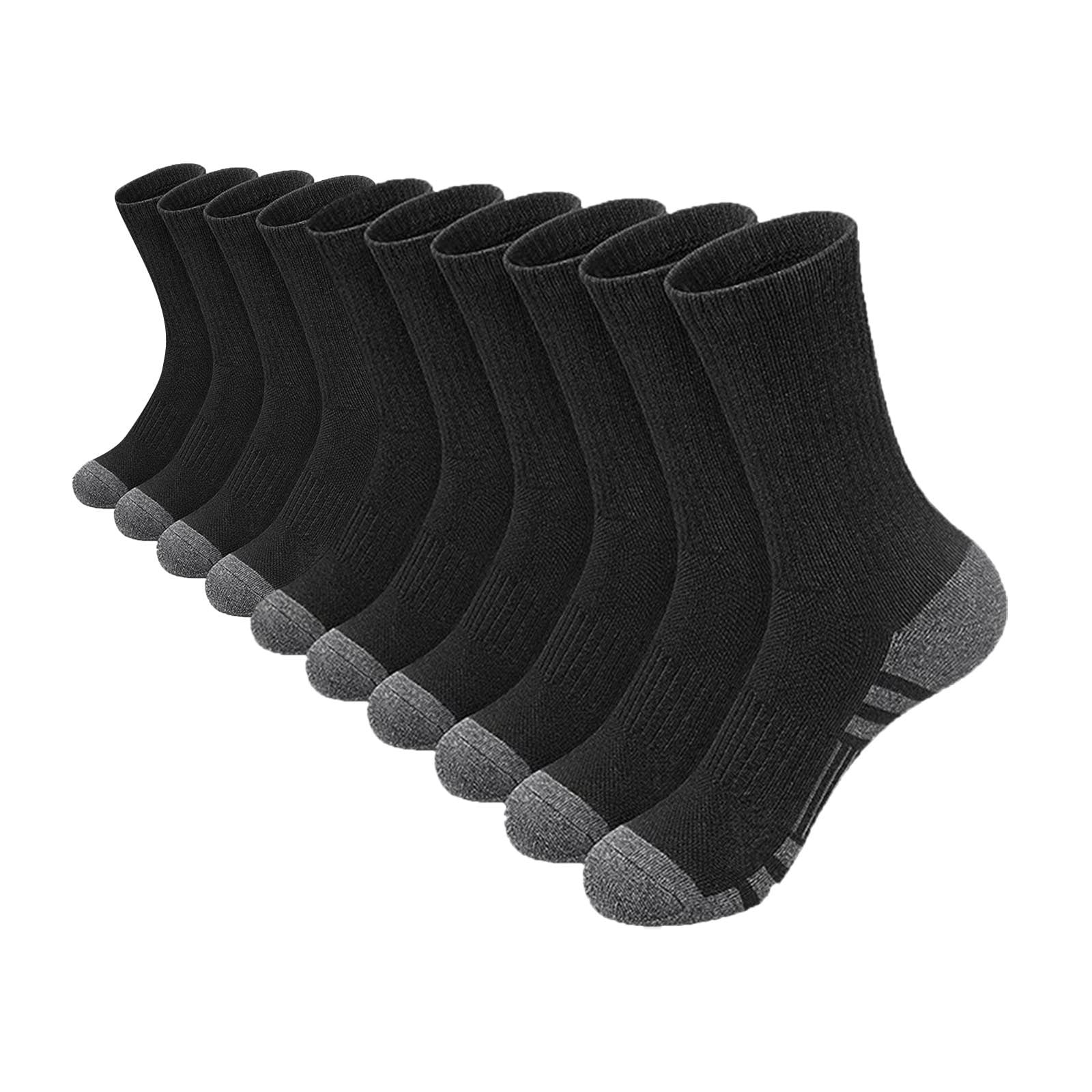 Wdfiry Men's Athletic Socks Casual Solid Color Sweat-absorbing ...