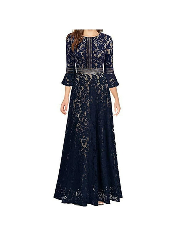 Yourumao Mother Of The Bride Dresses With Half Sleeves Long Formal