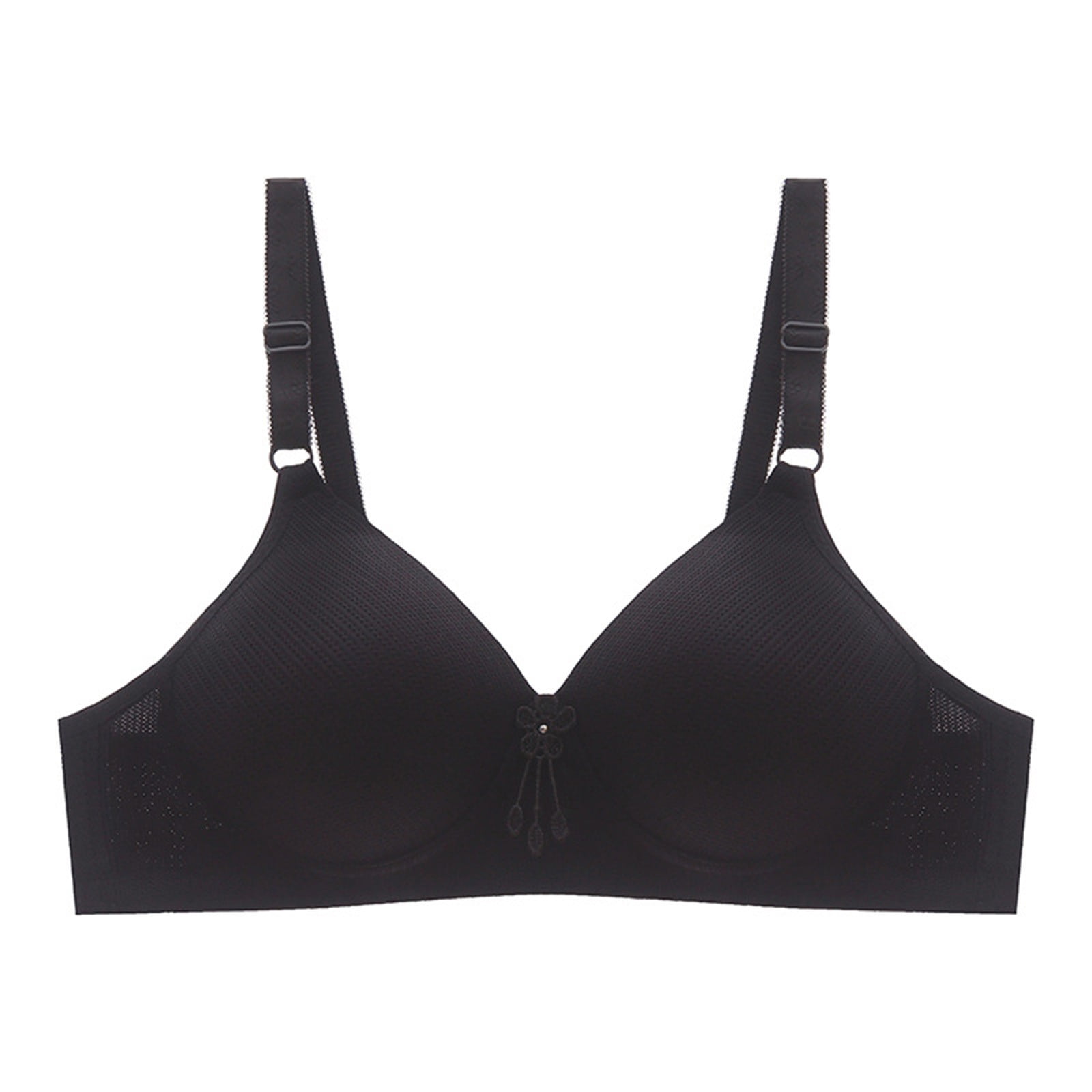 Wdfiry Women's Wireless Full Figure Bras Comfortable Push Up Everyday ...