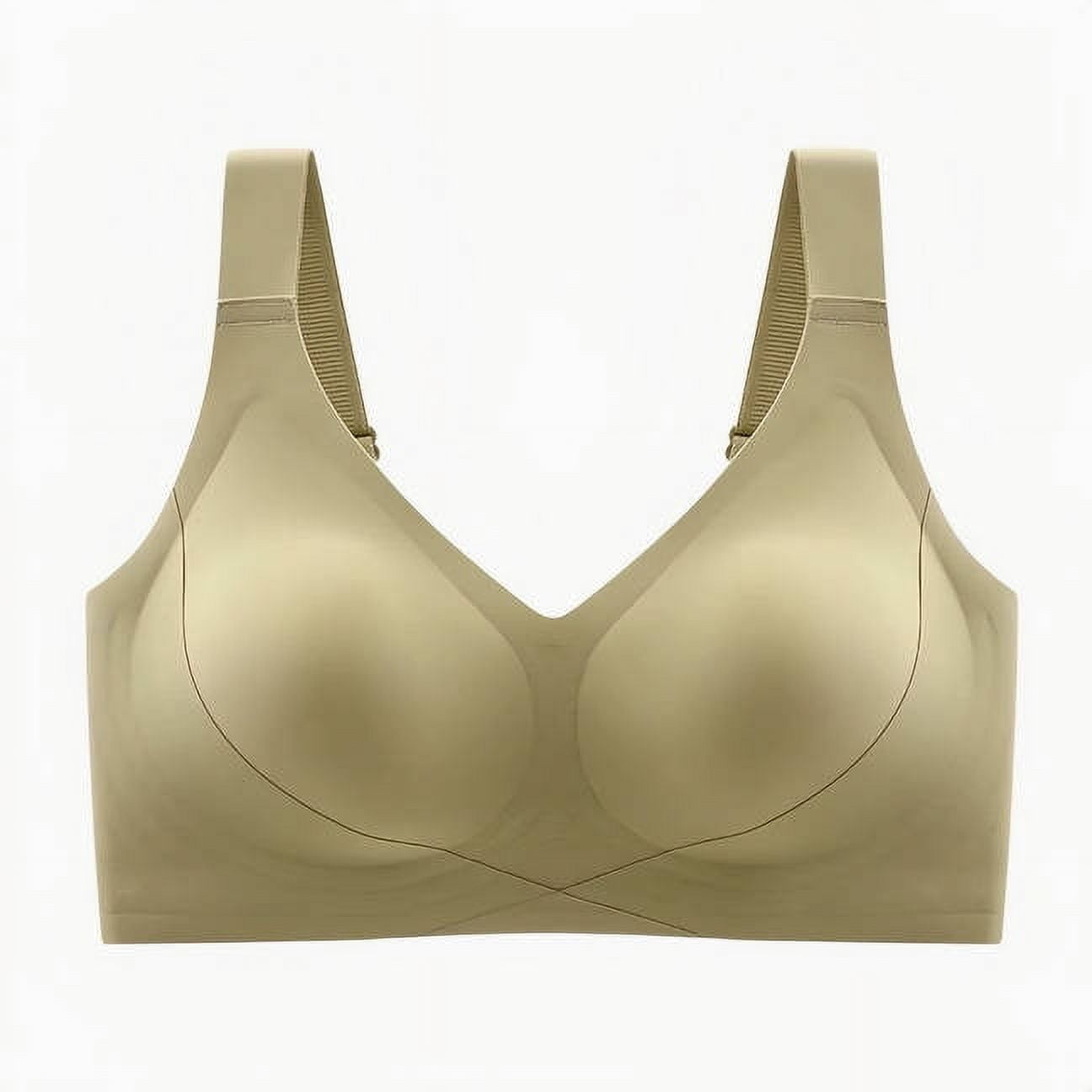 Ohufall Women's Workout Bras Sexy Solid Full Coverage Wireless ...