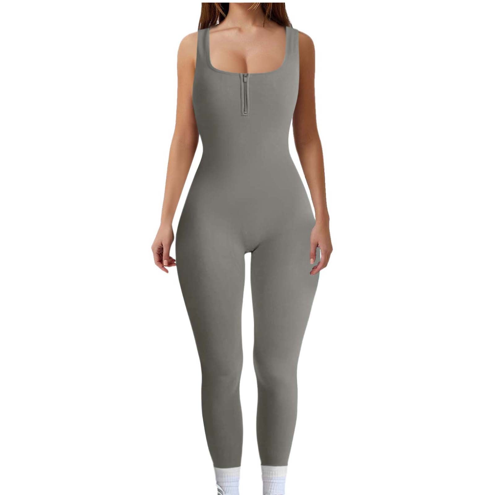 Wdfiry Women's Yoga Jumpsuits One Piece Tank Tops Rompers Sleeveless ...