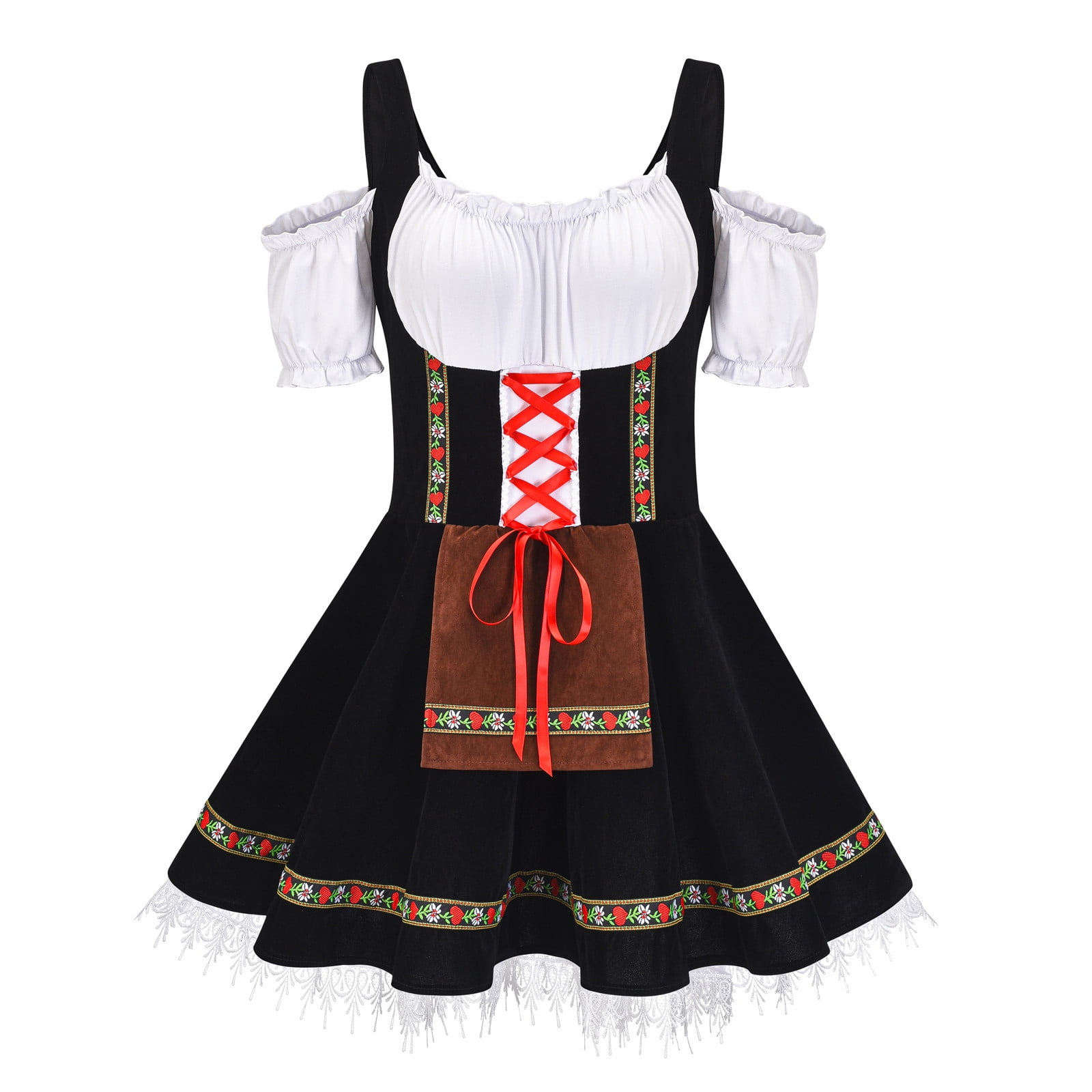 Wdgfv Oktoberfest Dirndl Dress Costume for Women German Traditional ...