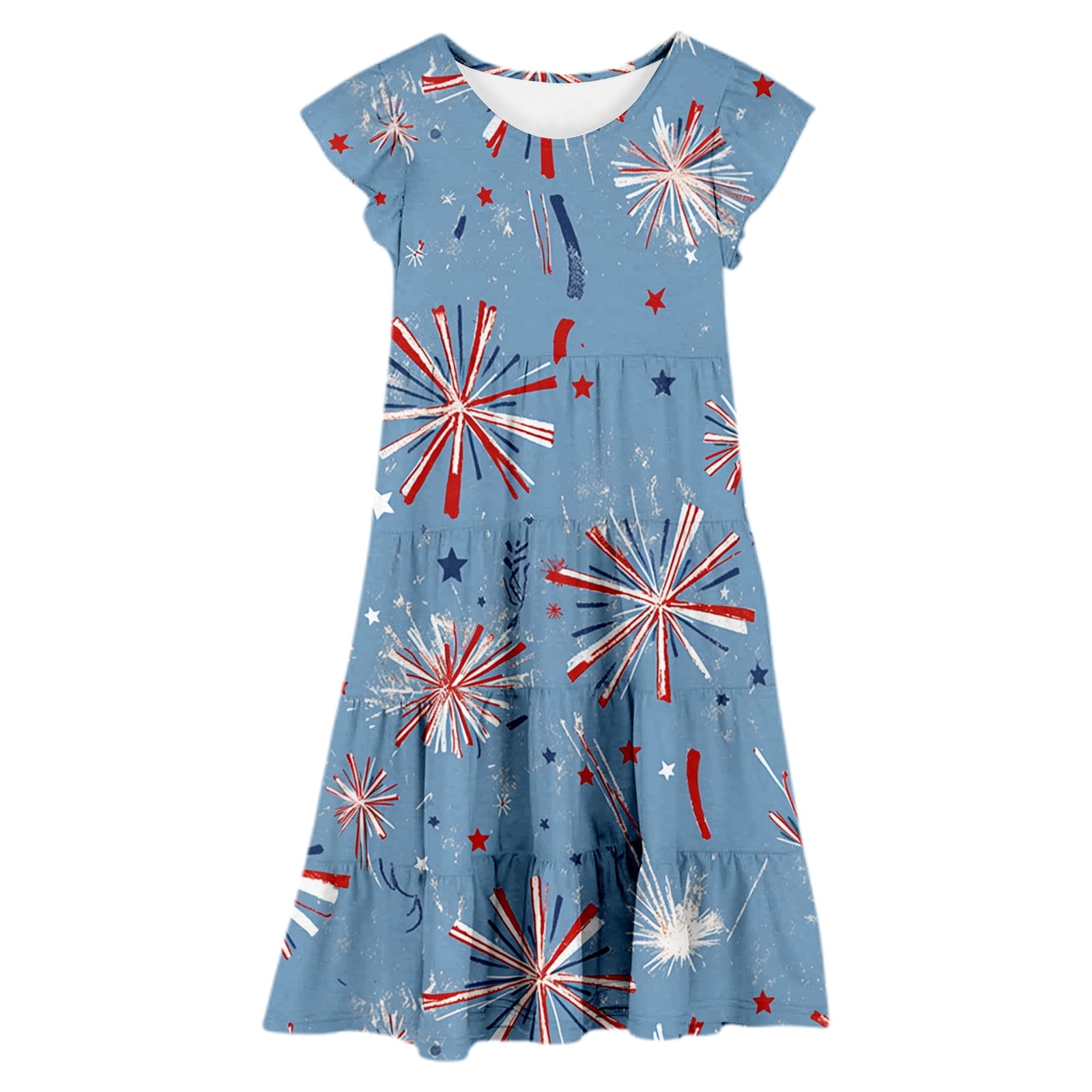 Wdgfv Summer Dresses for Girls Flowy Sleeveless Beach Playwear ...