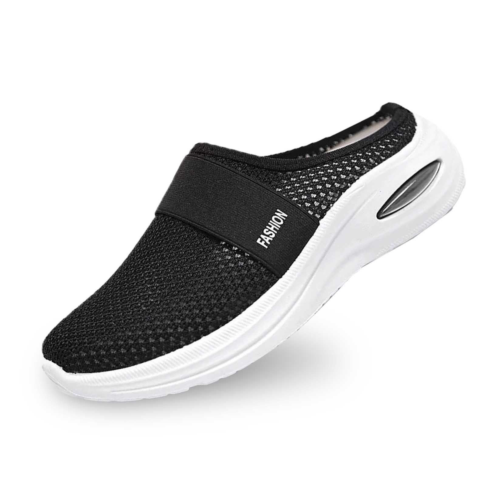 Wdgfv Women Backless Walking Sneakers Summer -on Mule Shoes Closed Toe ...