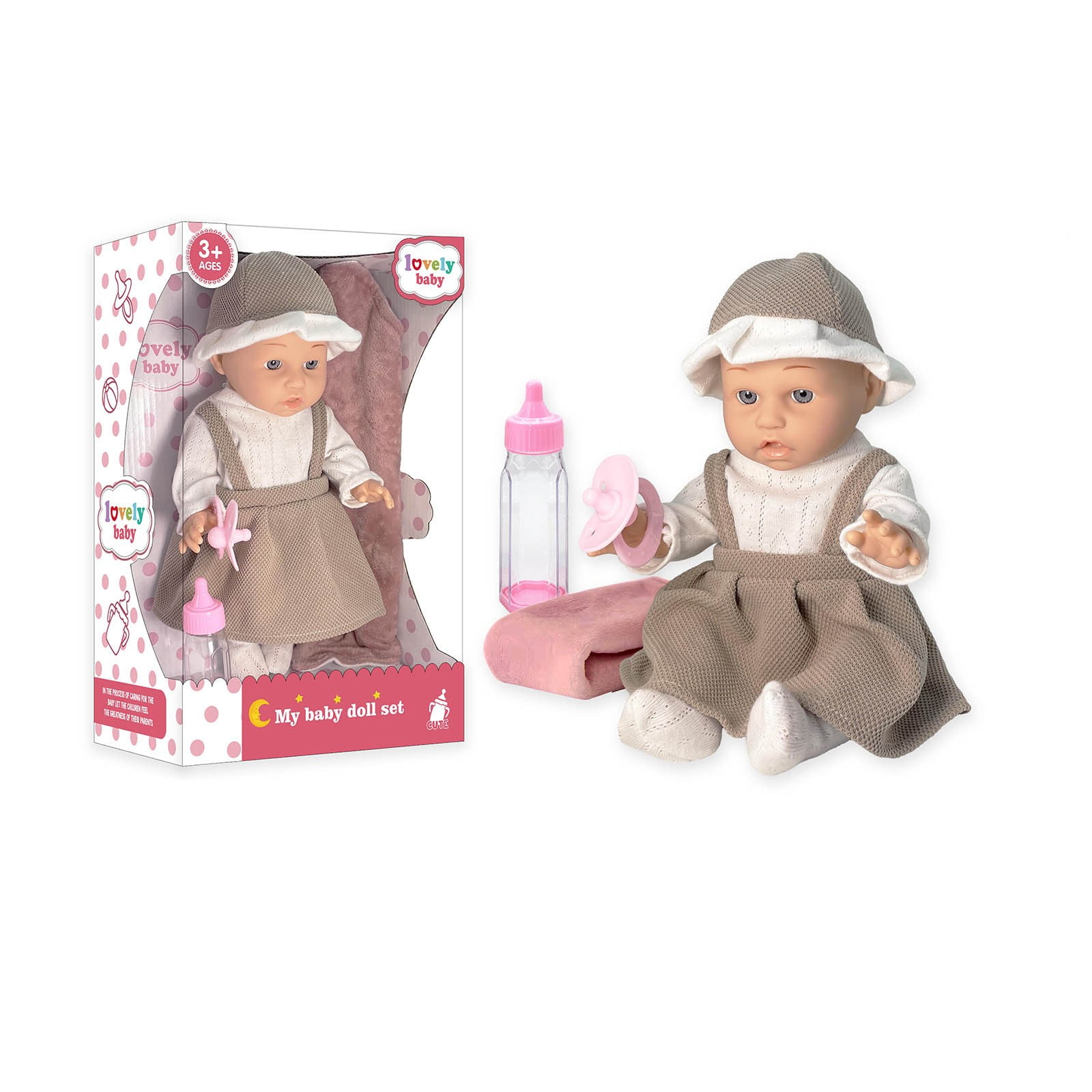 Wdhugt 12 Inch Soft Body Baby Doll in Gift Box, Baby Doll with Bottle ...