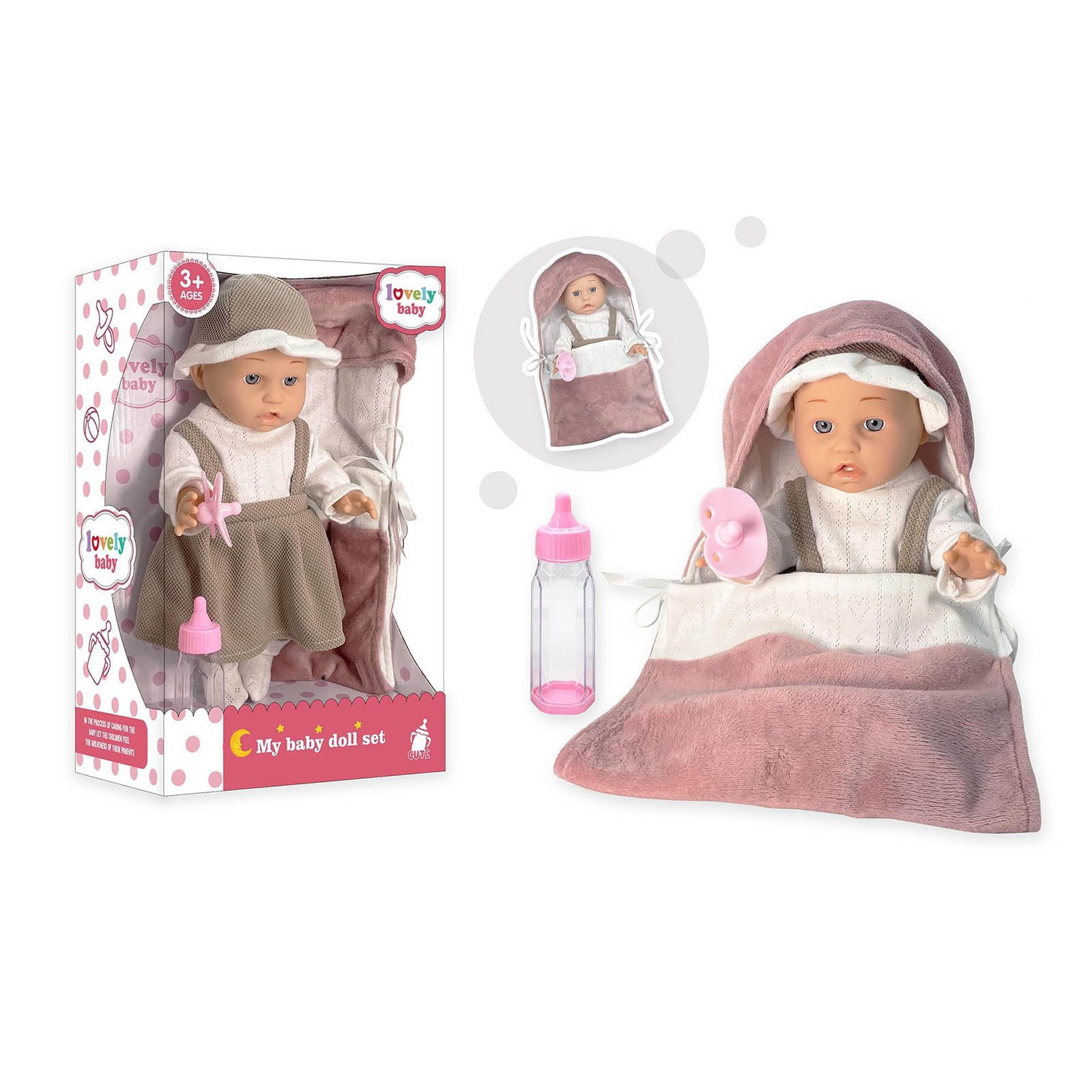 Wdhugt 12 Inch Soft Body Baby Doll in Gift Box, Baby Doll with Bottle ...