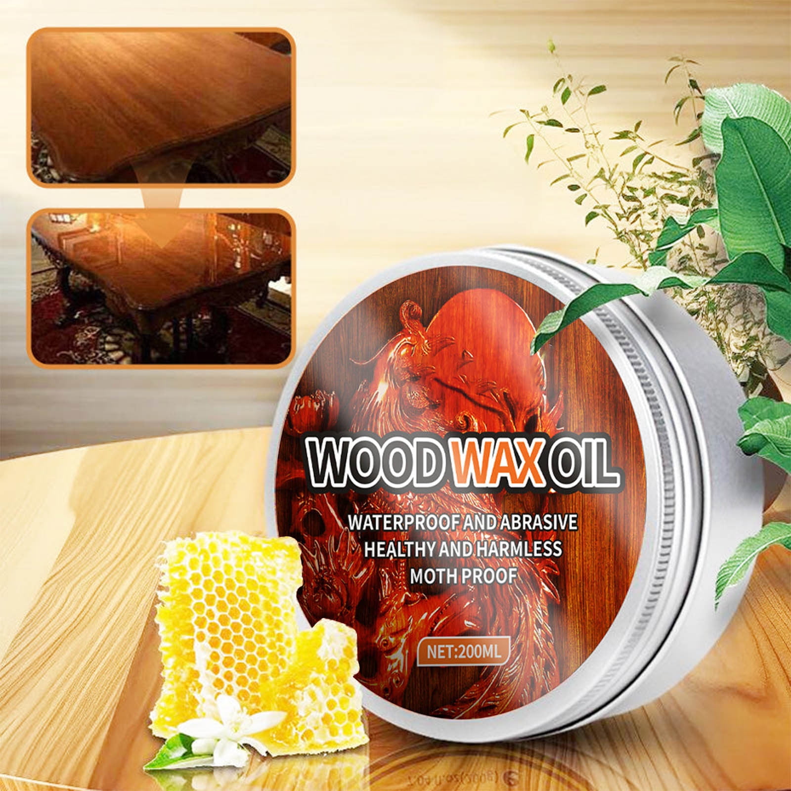 Wdhugt 200ml Wood Wax Oil Mahogany Solid Wood Furniture Solid Oily Wood ...