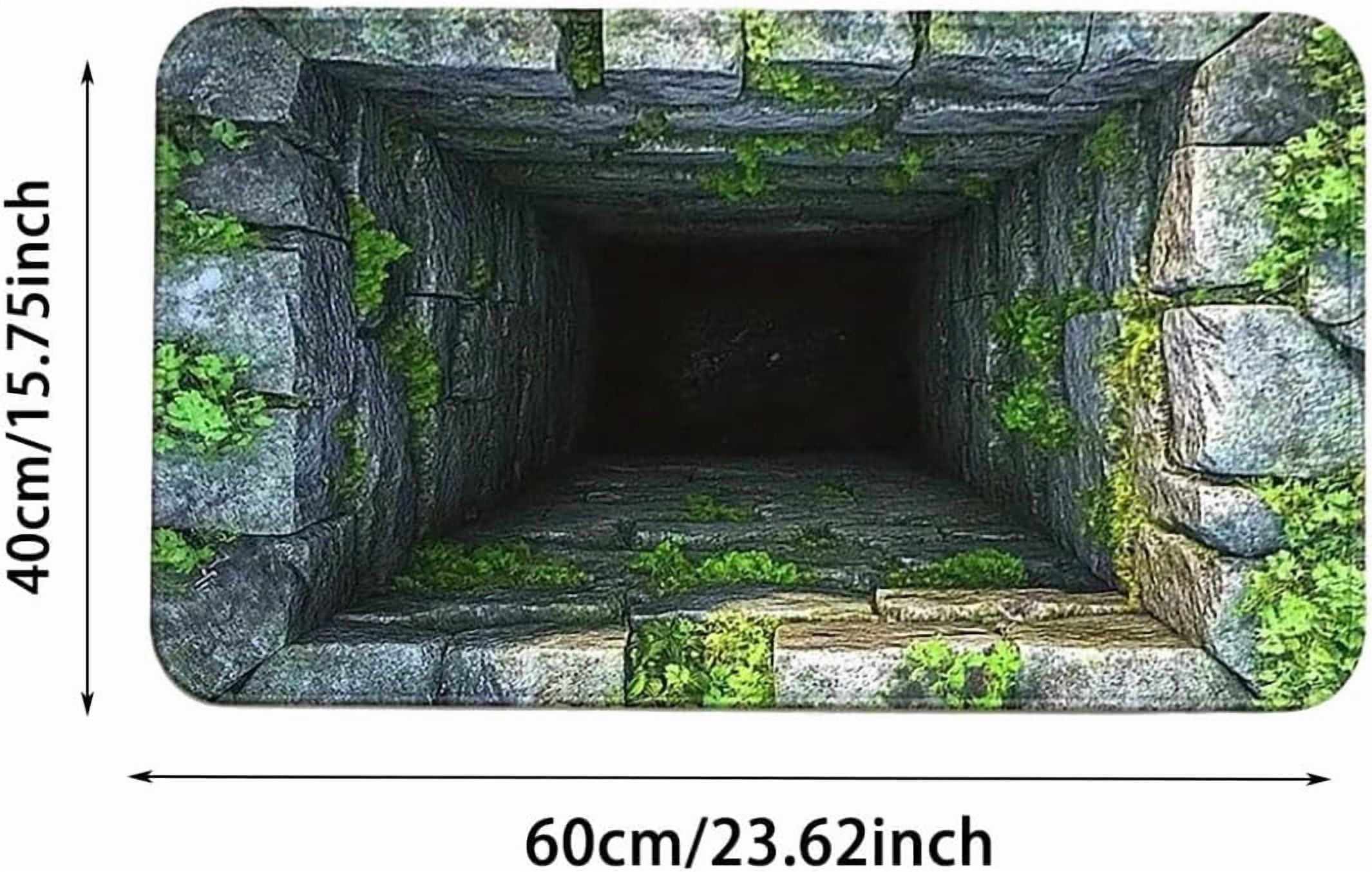 Wdhugt 3D Optical Illusion Rug Bottomless Hole Doormat 16 X 24 Inches ...