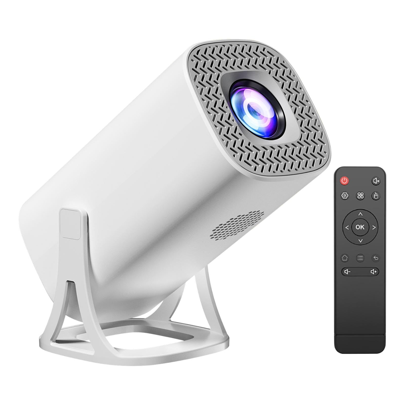 Wdhugt 4K Hd Home Projector For Bedroom Wall Projection 3D Home Cinema ...