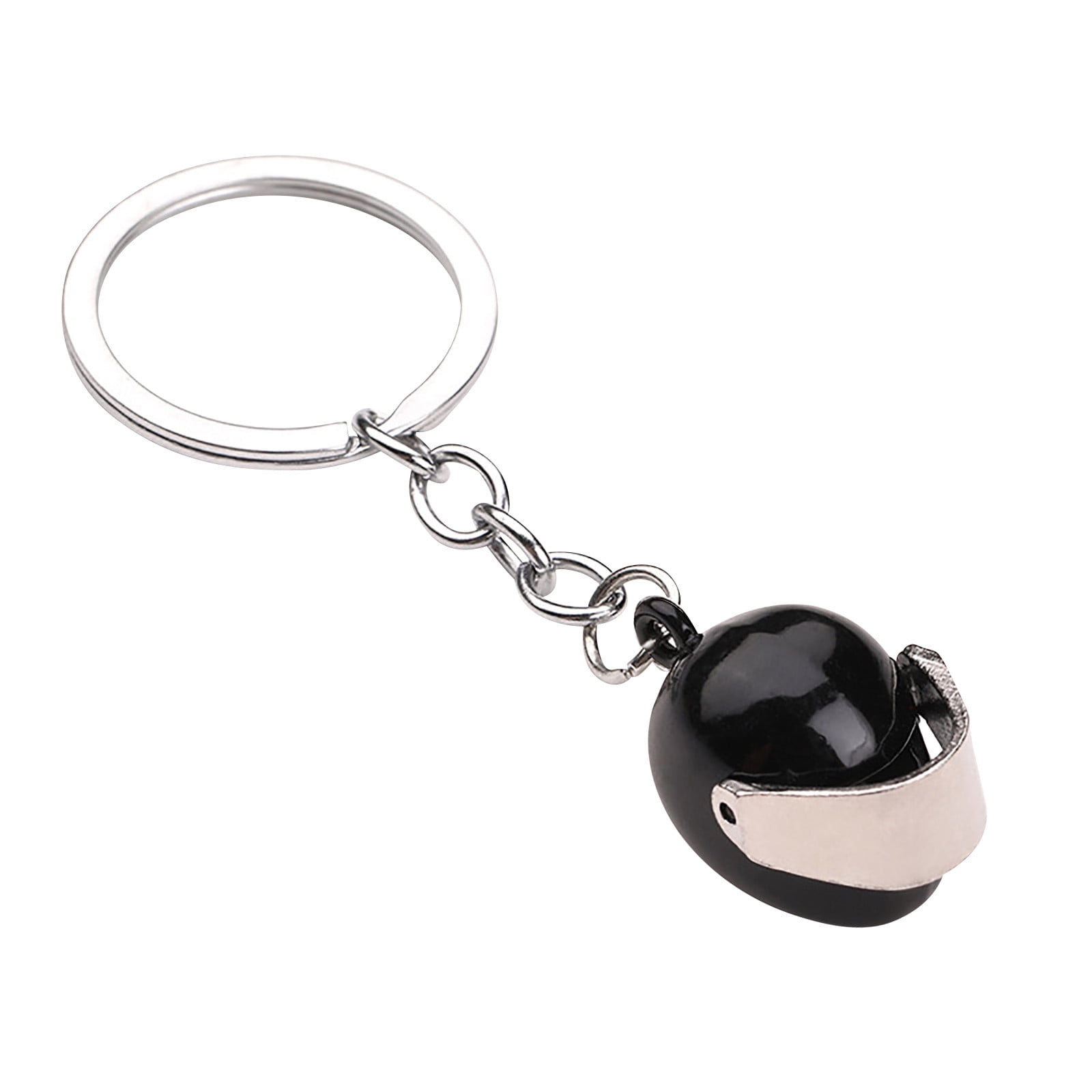 Wdhugt Alloy Motorcycle Helmet Keychain Black For Bikers And Riders ...