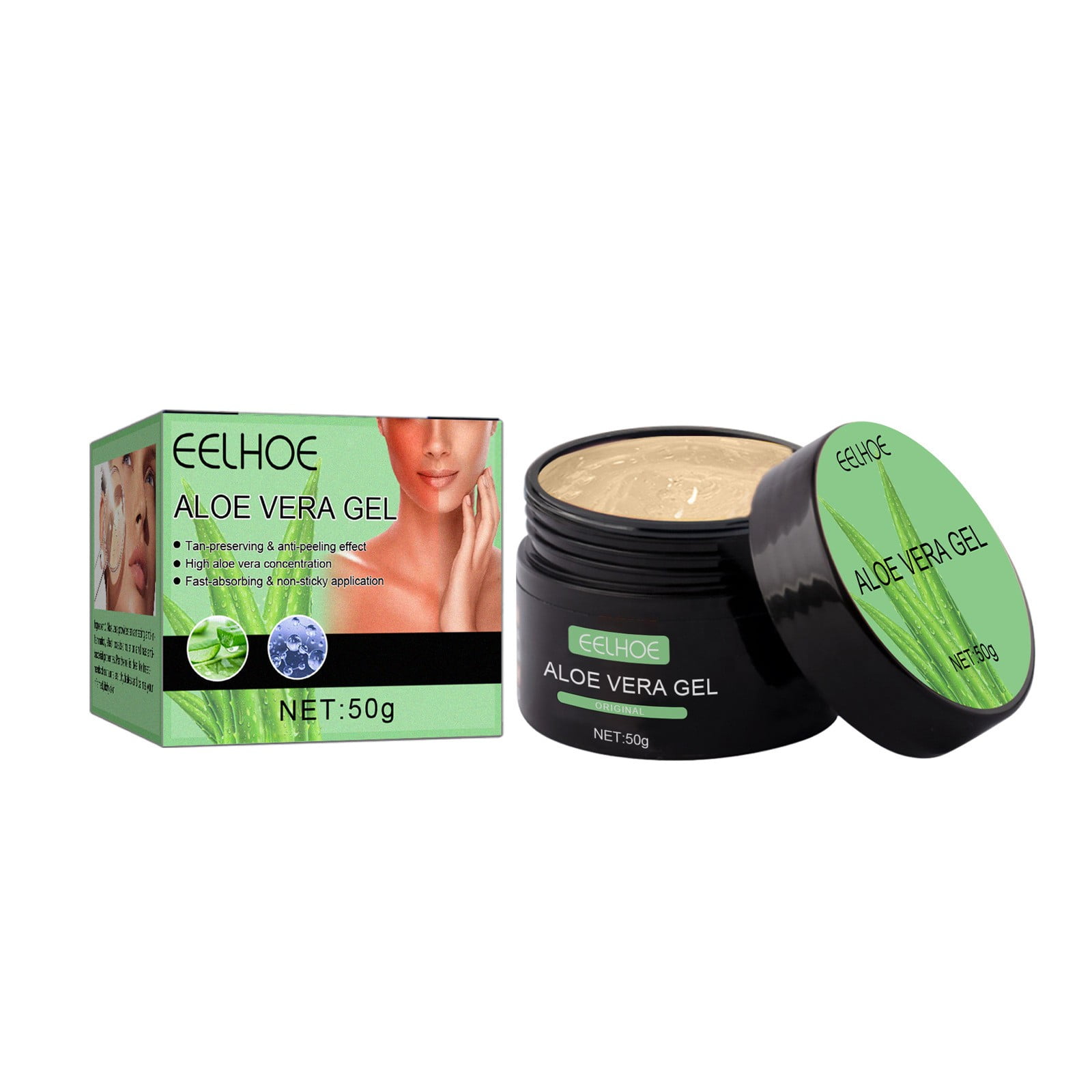 Wdhugt Aloe Vera Gel Fast-Absorbing After-Tanning Cooling Gel Deeply ...