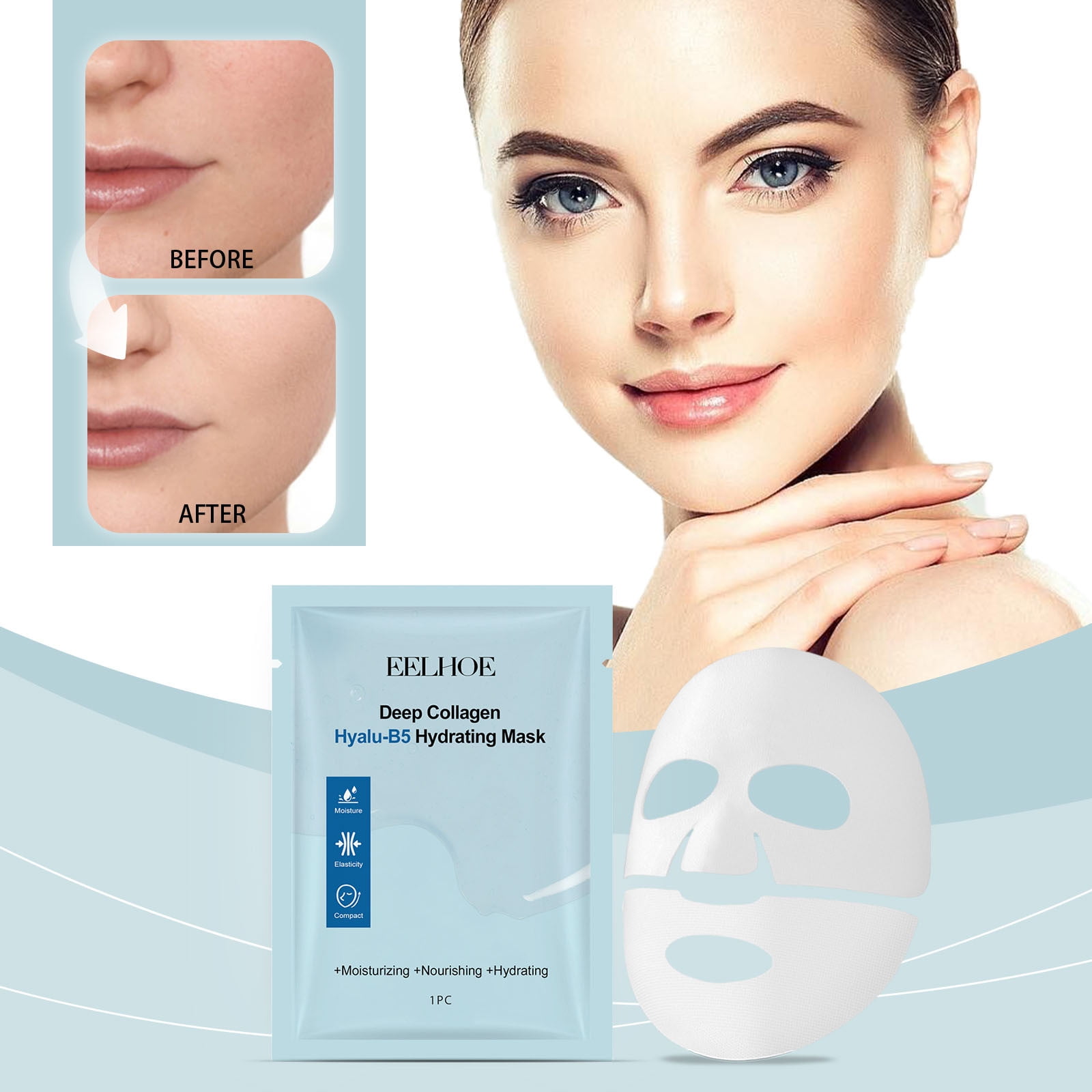 Wdhugt Bio-Collagen Real Deep Mask Moisturizing and Nourishing Masks ...