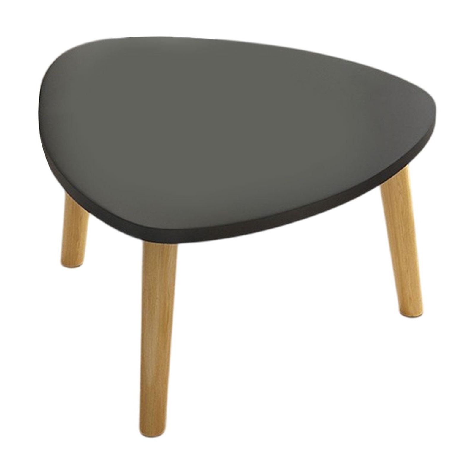 Wdhugt Black Curved Triangular Coffee Table For Balcony Tea Bedroom ...