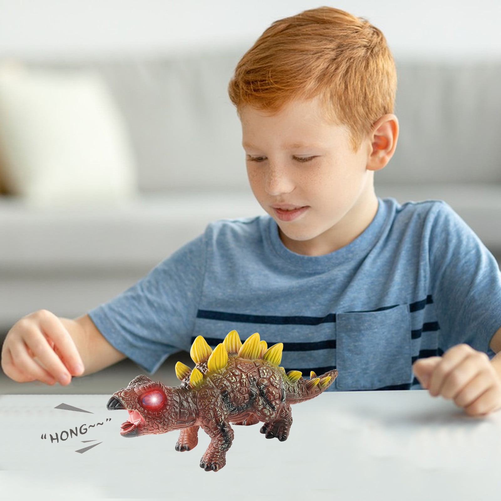 Wdhugt Walking Stegosaurus: Roaring Sound, Realistic Toy Dinosaur ...