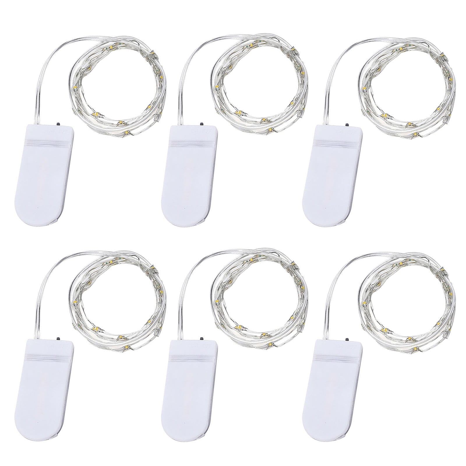 Wdhugt Button Copper Wire Lamp 6-Piece Set 1-Meter 10-Light String ...