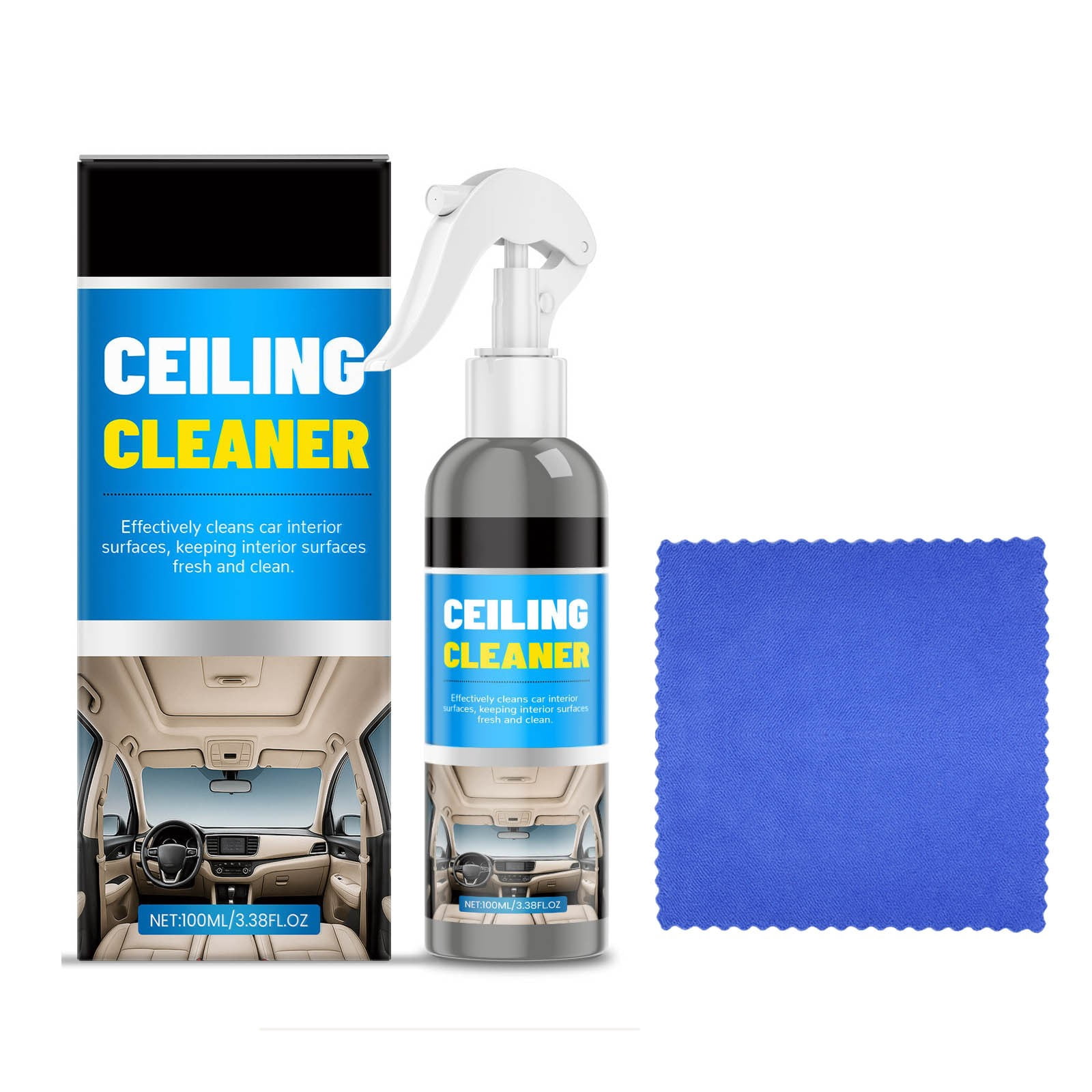 Wdhugt Car Interior Cleaner 100Ml Plastic Upholstery And Fabric ...