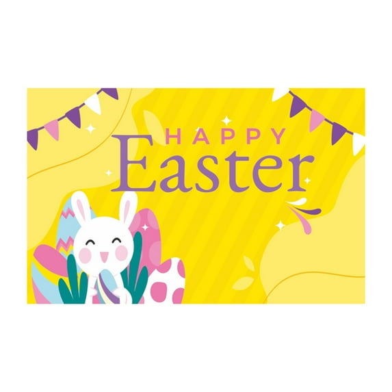 Wdhugt Easter Banner Decorative Photo Background Outdoor Party ...