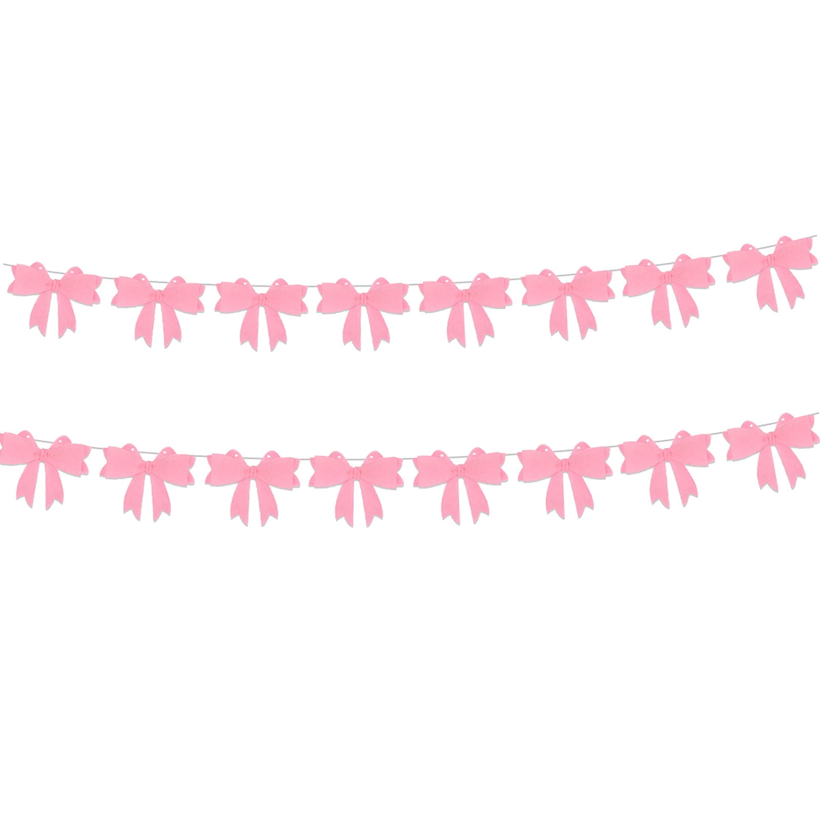 Wdhugt Felts Bow Long String Banners 2 Piece Pink Party Decoration ...